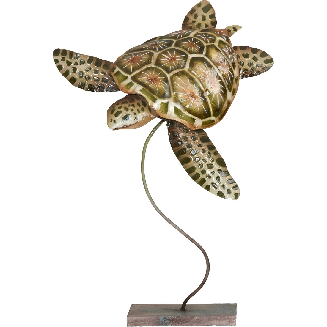 Bayou Breeze Metal & Capiz Hawksbill Turtle On Stand 17" - Wayfair Canada