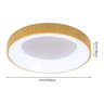 Rosdorf Park Gragston 18.5Inch Minimalist Modern Wooden Round LED ...