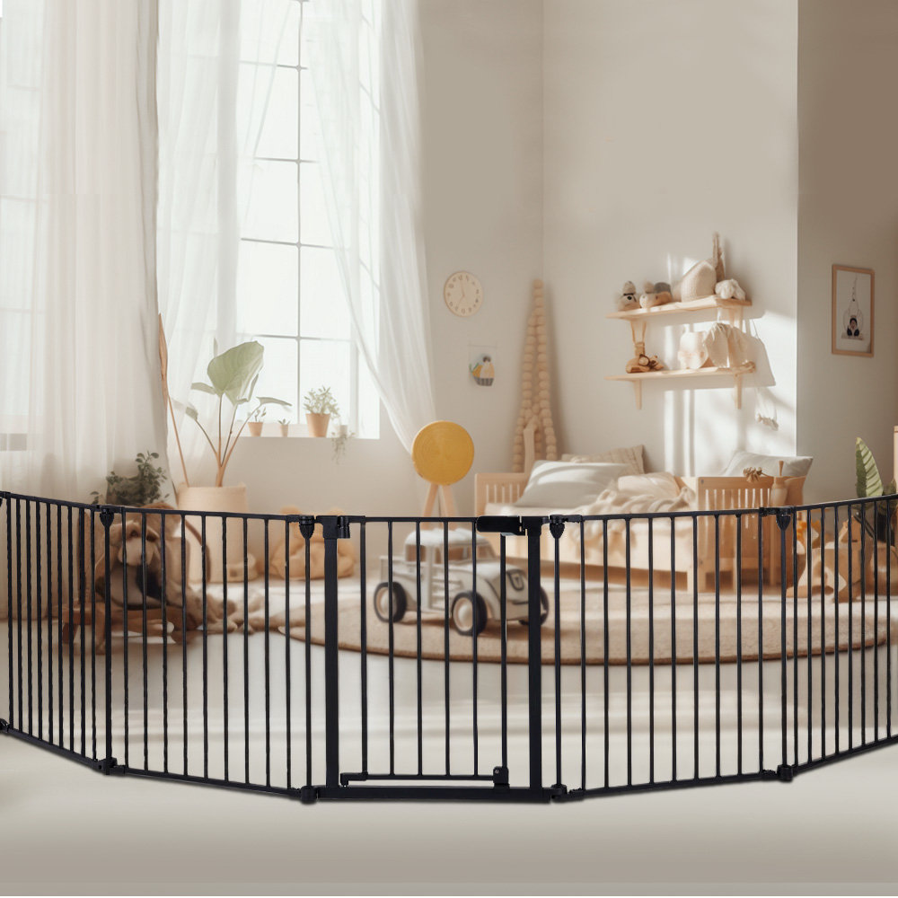 Toocapro 5 Panels Baby Safety Gate Free Standing Pet Gates Foldable ...