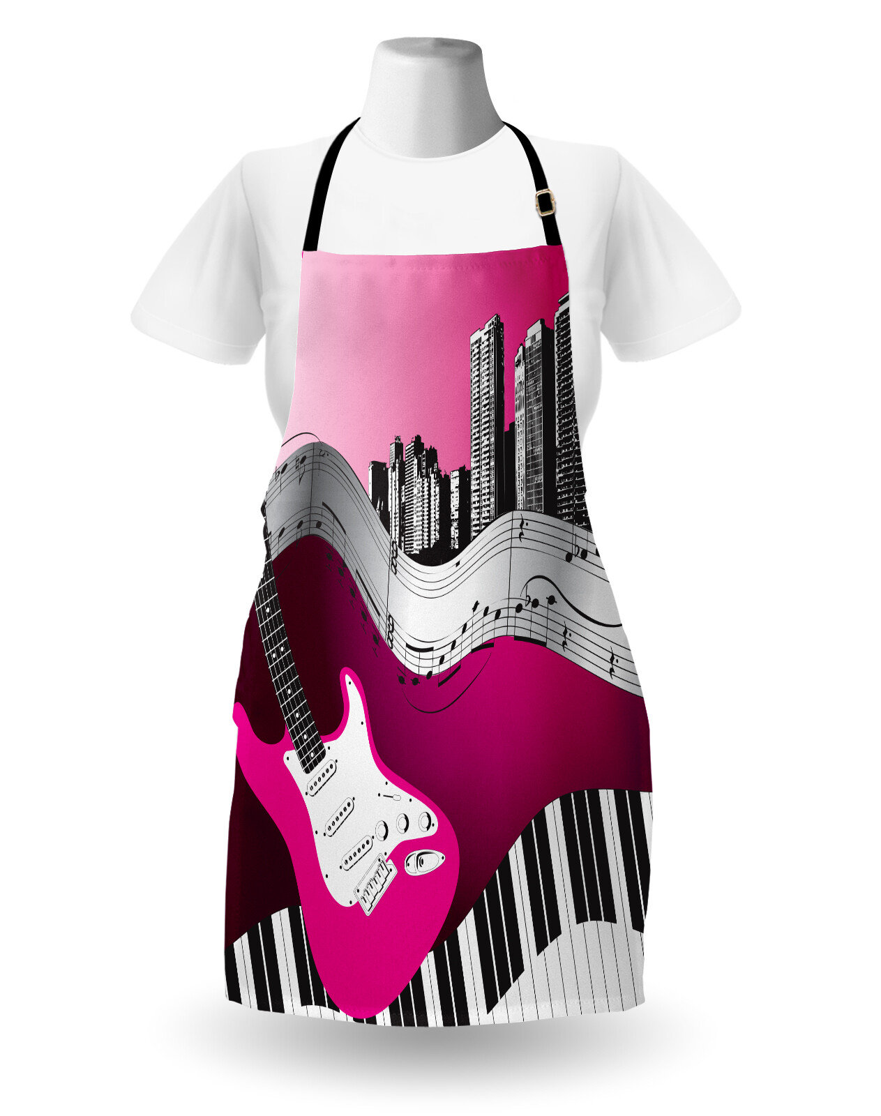 East Urban Home City Apron Unisex, Urban Bass Guitar Rock, Adult Size ...