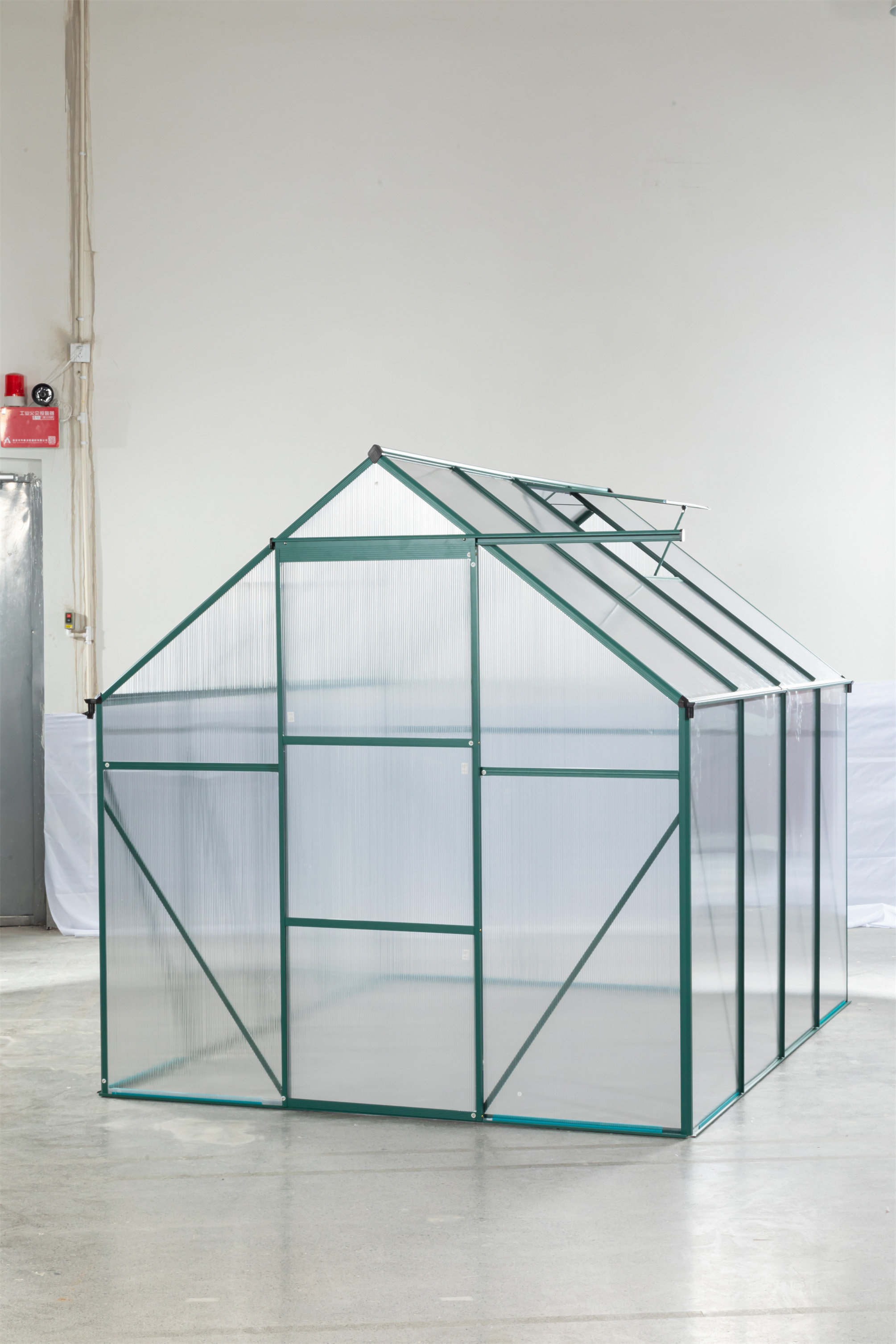 Wenty 6X12 FT Polycarbonate Greenhouse Raised Base And Anchor Aluminum ...