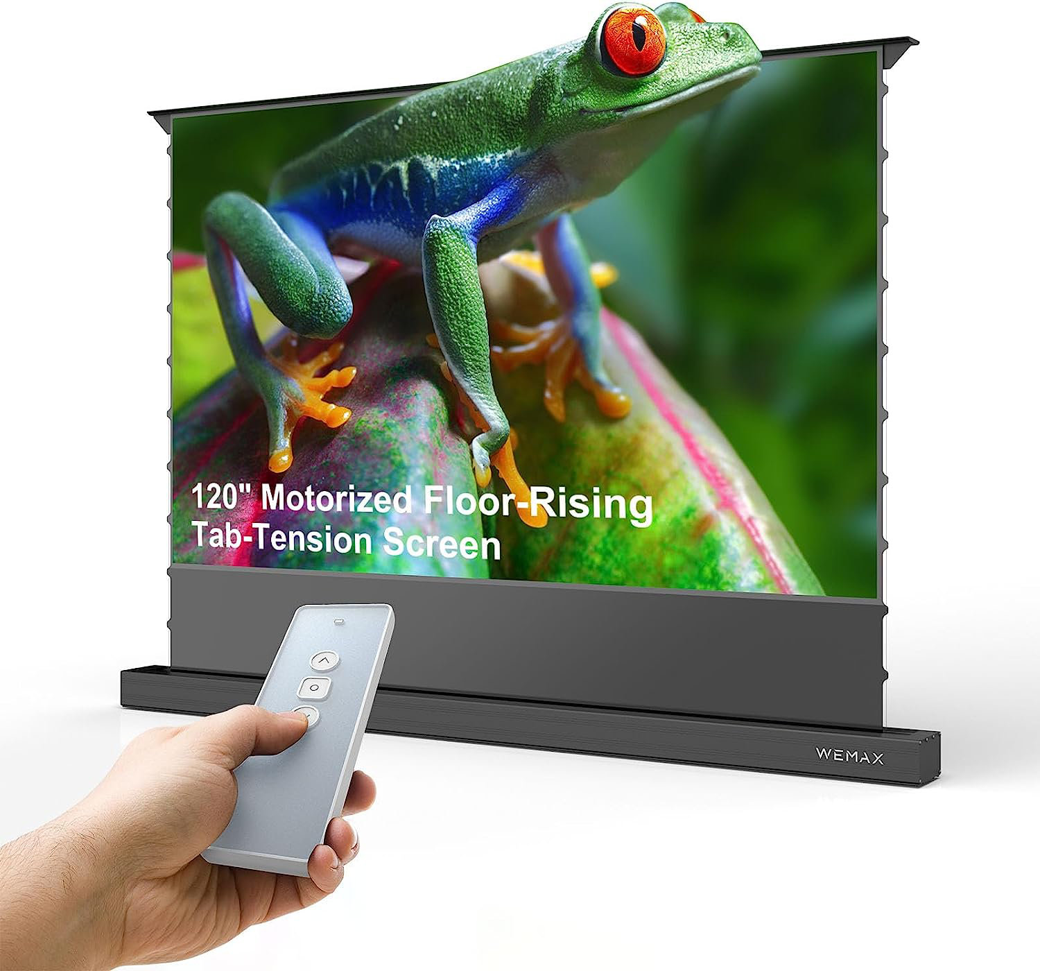 WEMAX 120“ Electric Floor Rising Projector Screen, ALR Ultra Short ...