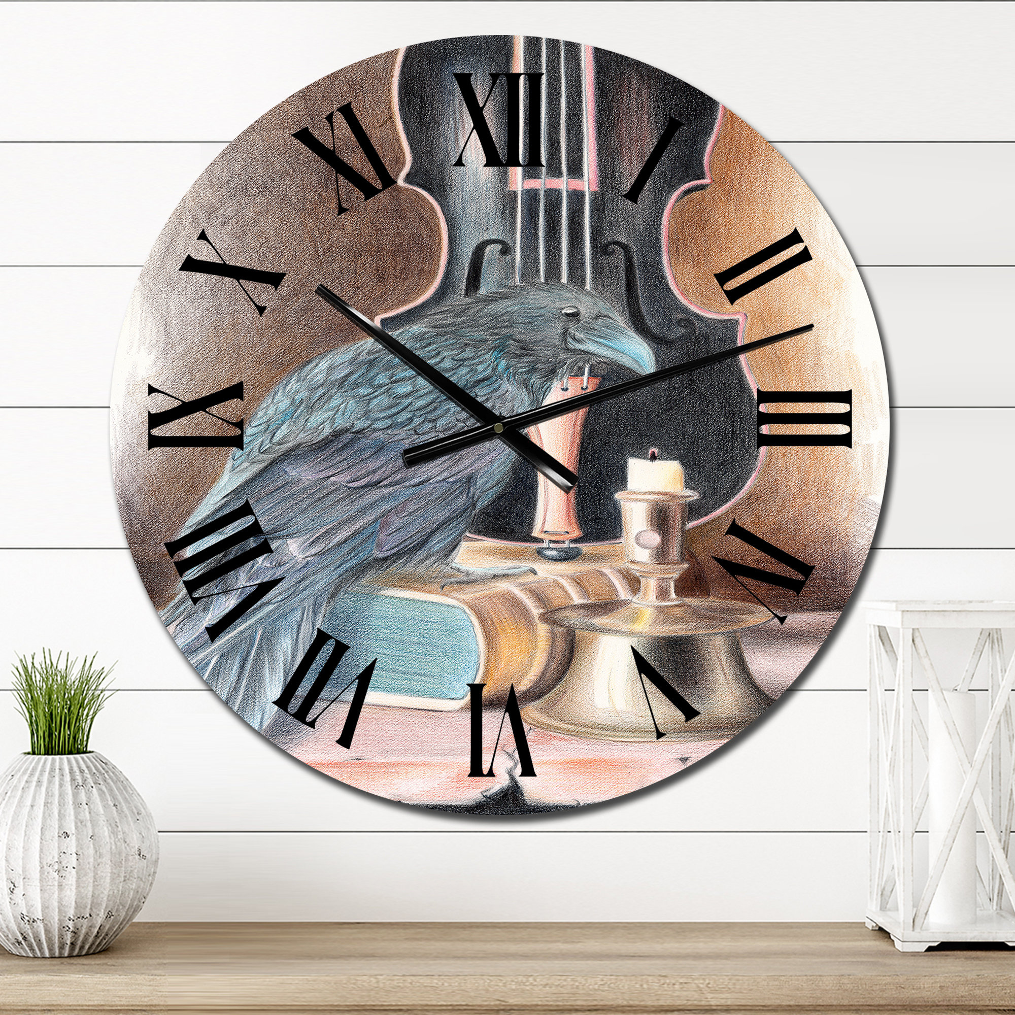 East Urban Home Raven on a Book with Violin I - Bohemian & Eclectic ...