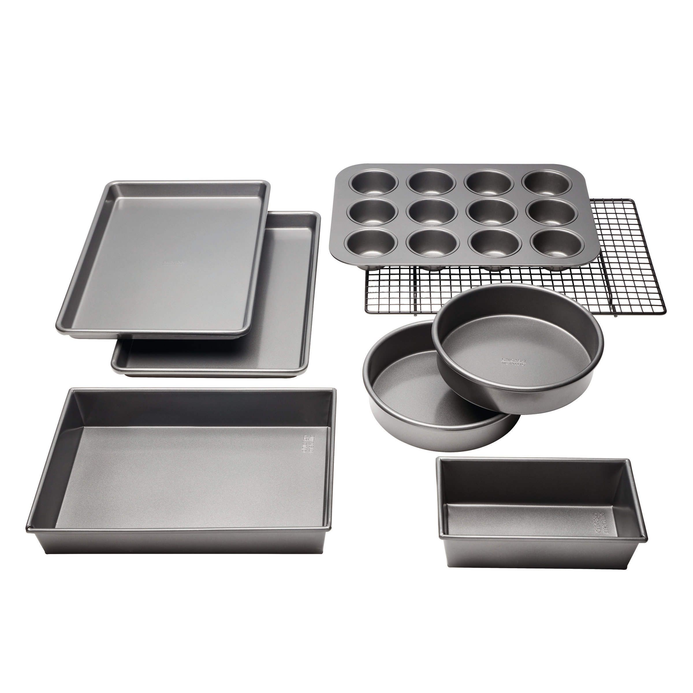 Chicago Metallic Professional Non-Stick 8-Piece Bakeware Set & Reviews ...