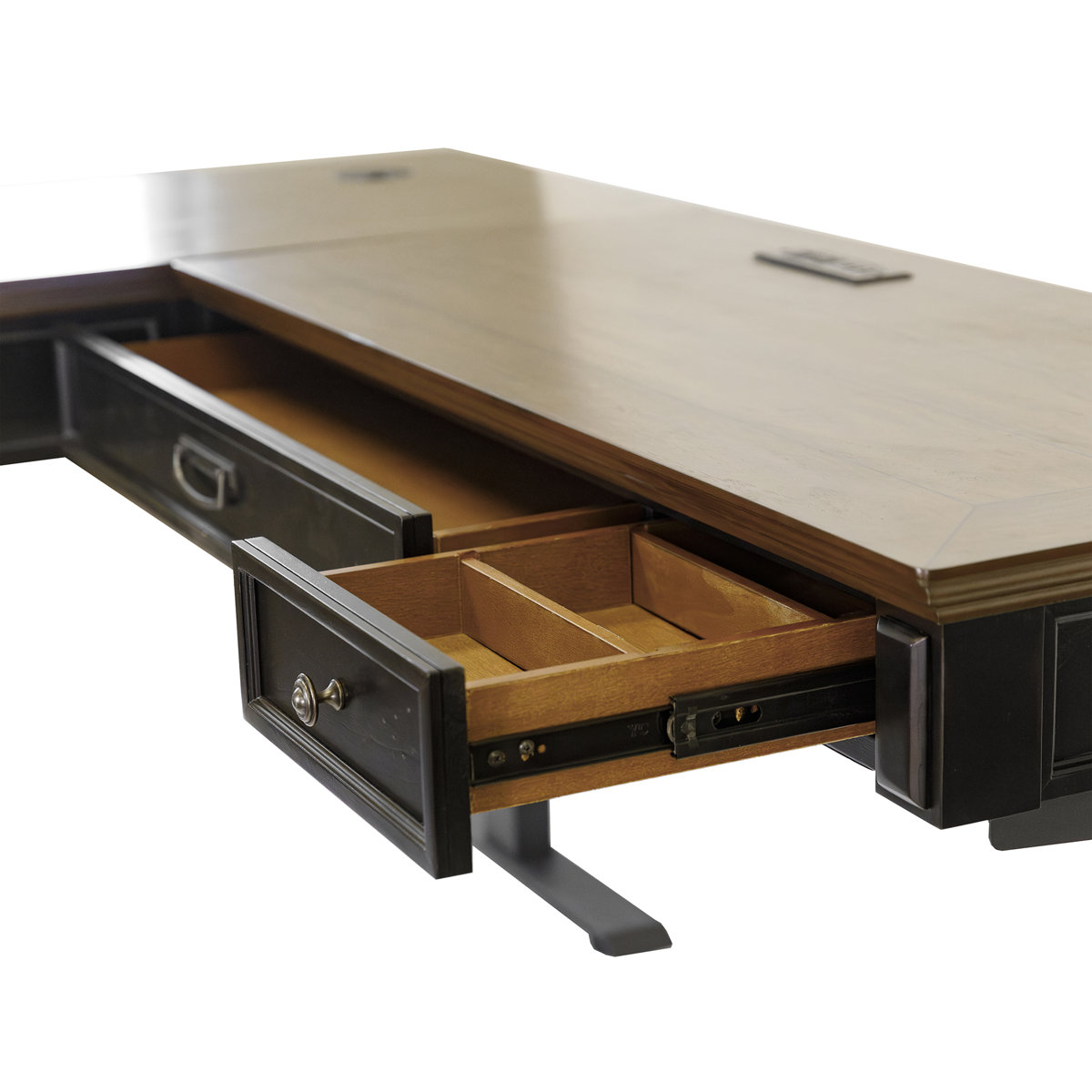 Birch Lane™ Emelia 60'' W Height Adjustable L-Shaped Standing Desk ...