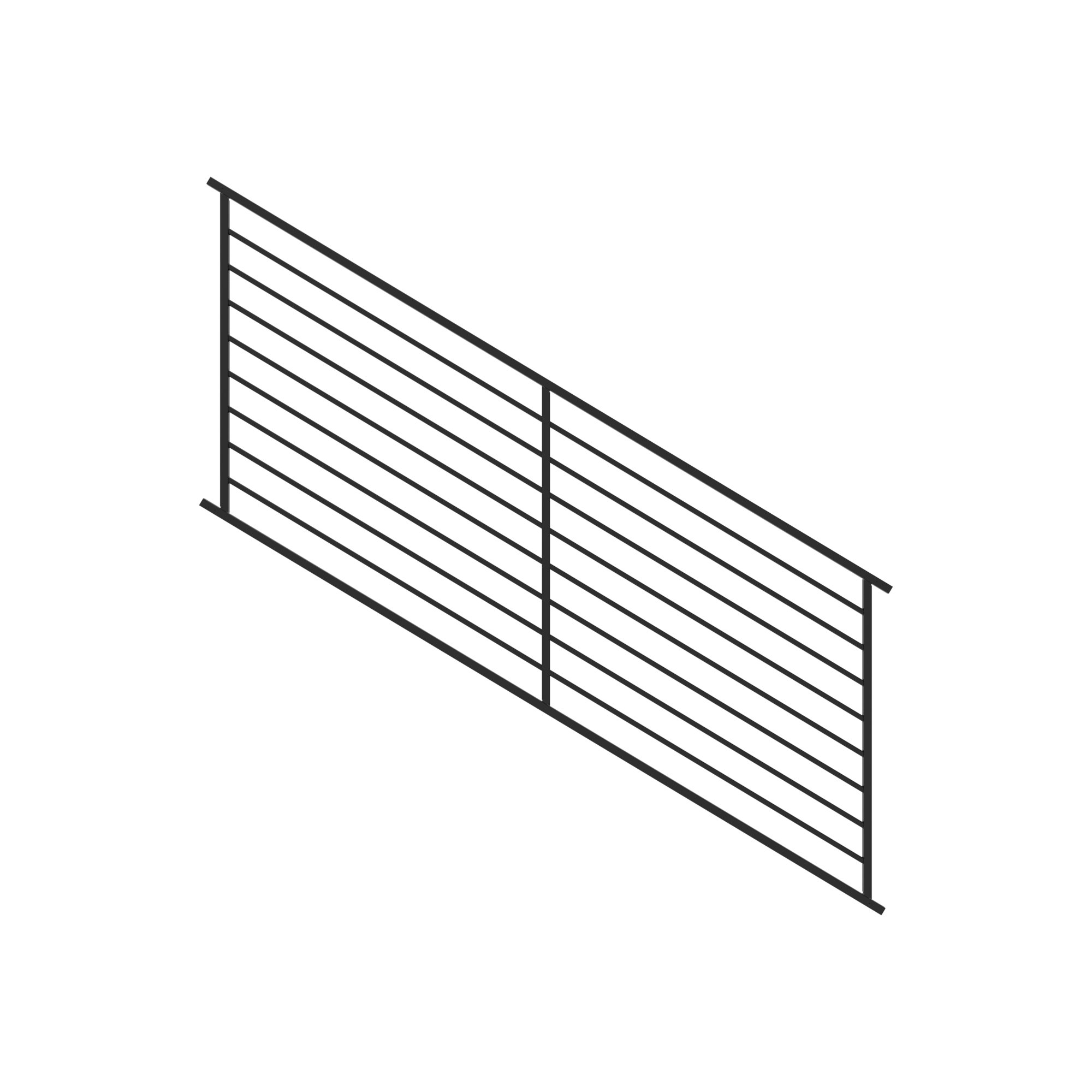 Fortress Building Products Fe26 Axis Steel Railin.g Stair Panel | Wayfair