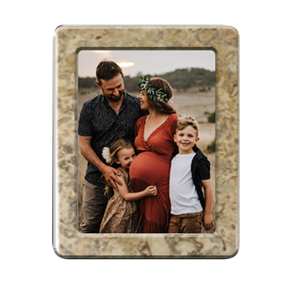 Bello Treasure Fossil Marble Picture Frame, 4x6 Inches, Modern Desk ...