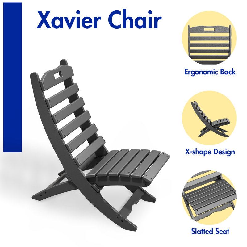 Highland Dunes Alexeya Plastic Folding Adirondack Chair & Reviews | Wayfair