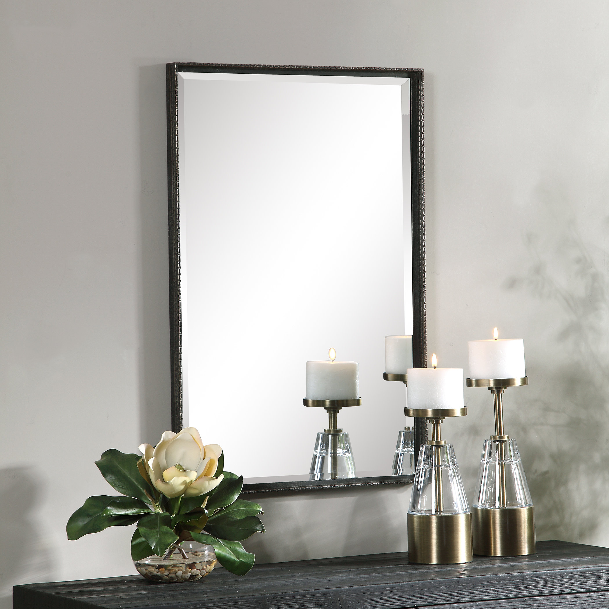 17 Stories Santiago Metal Rectangle Wall Mirror & Reviews | Wayfair