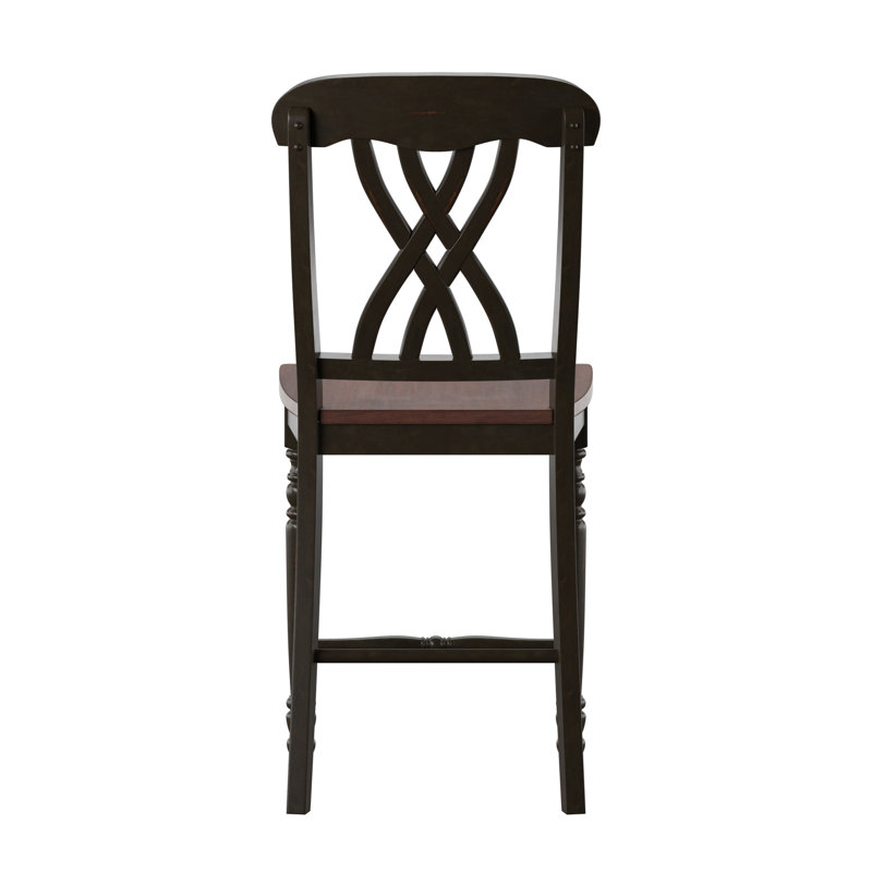 Lark Manor Annadiane Solid Wood 24" Counter Stool & Reviews | Wayfair