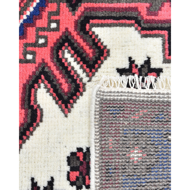 Matteson Hand-Knotted Red/White/Blue Rug | AllModern