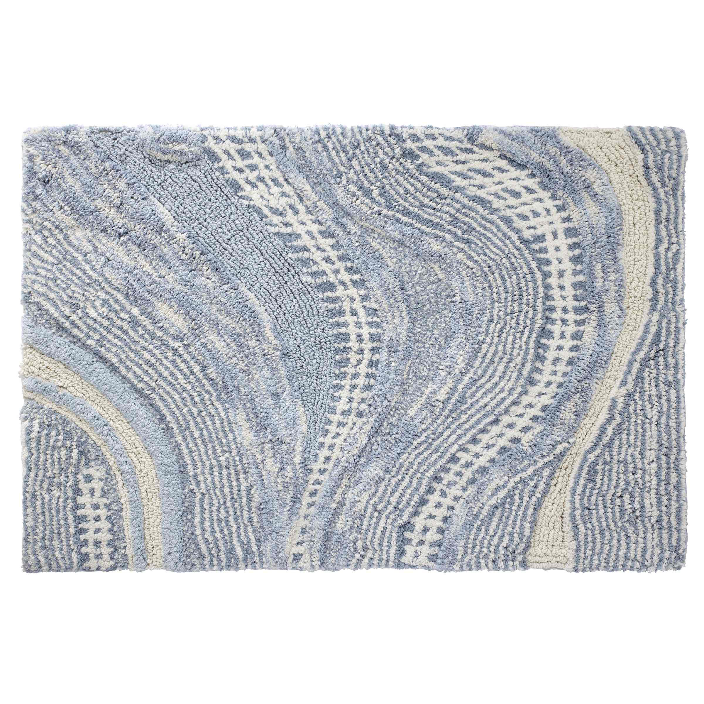 Wrought Studio™ Avanti Waves Blue Rug | Wayfair