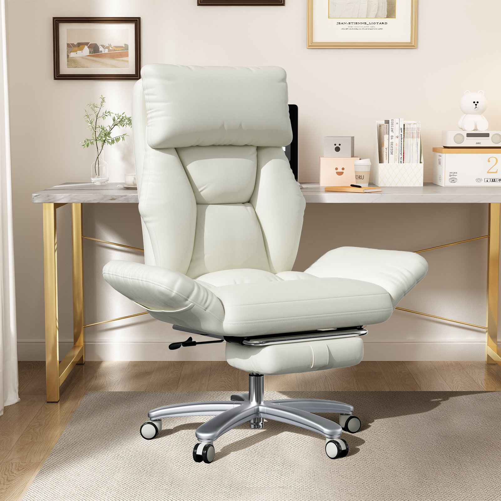 Kozart Criss Cross Desk Chair, Cross Legged Office Chair with Wheels ...