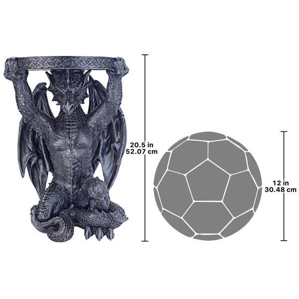 Design Toscano Gothic Dragon Figurine End Table & Reviews | Wayfair