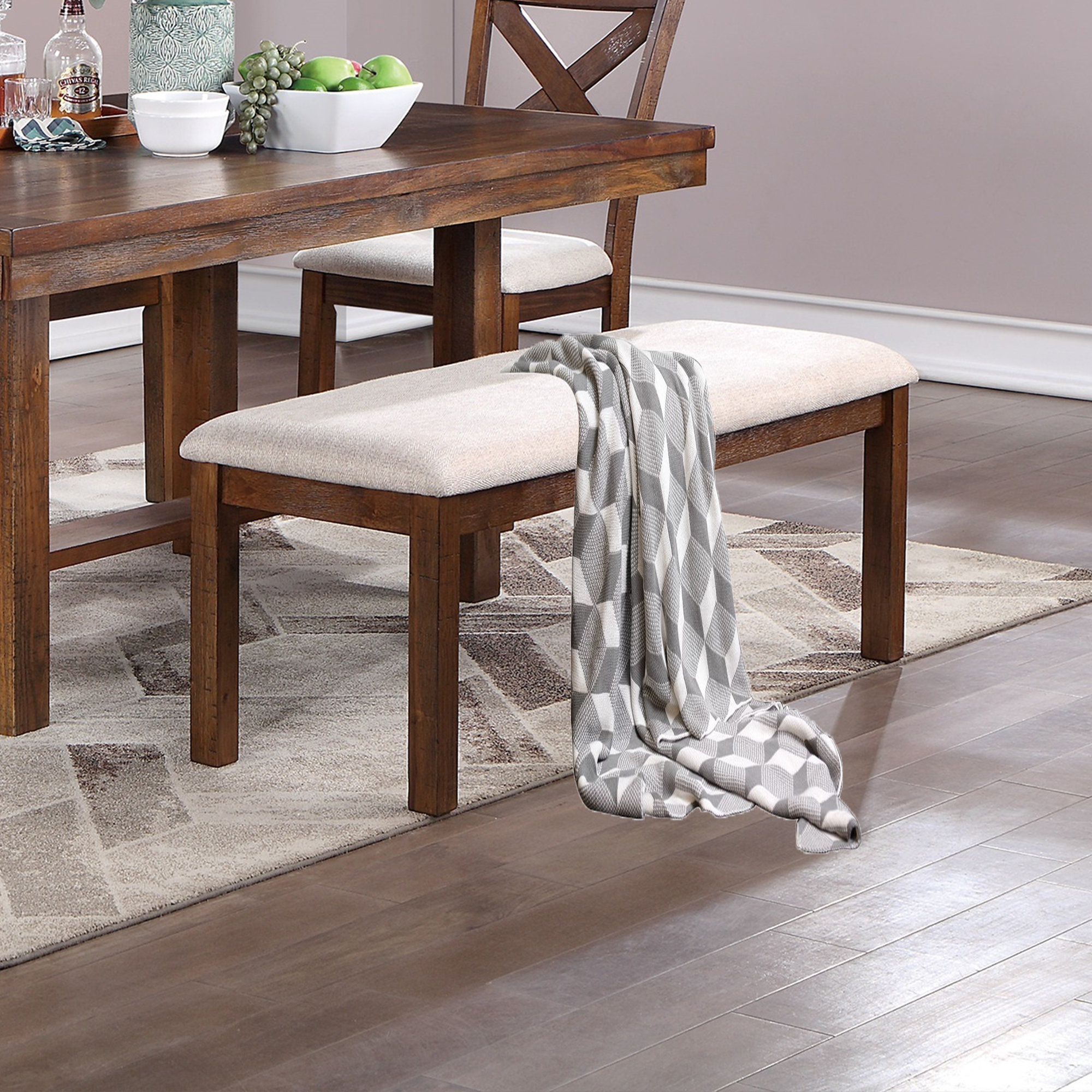 Wildon Home® Upholstered Bench,Rubberwood,Beige - Wayfair Canada