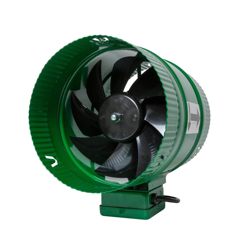 Hydrofarm Hydroponics Inline Duct Booster Green Fan | Wayfair