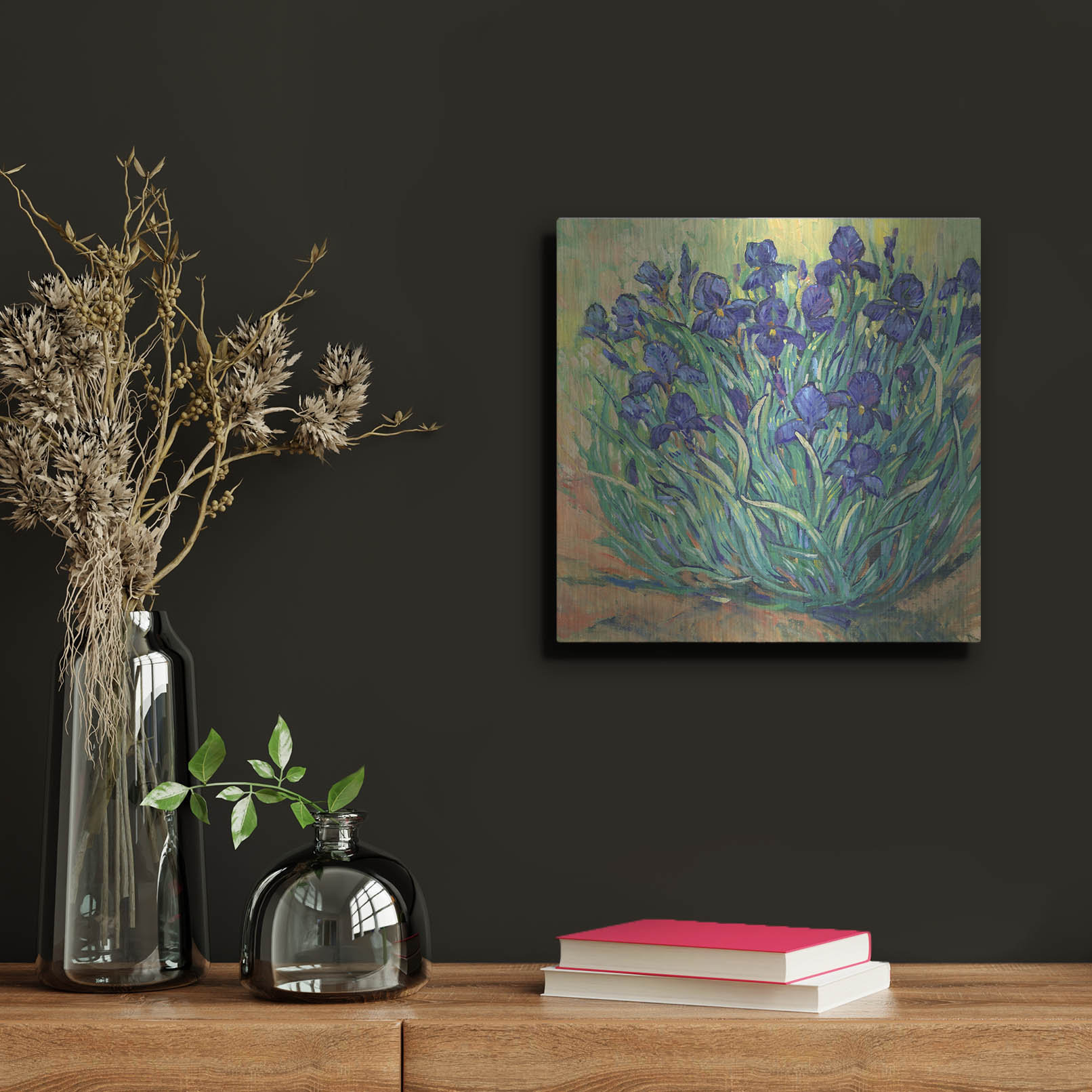 Luxe Metal Art 'Irises in Bloom I' by Tim O'Toole, Metal Wall Art | Wayfair