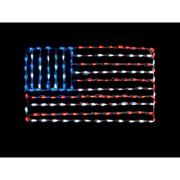 Brite Ideas American Flag LED Light | Wayfair