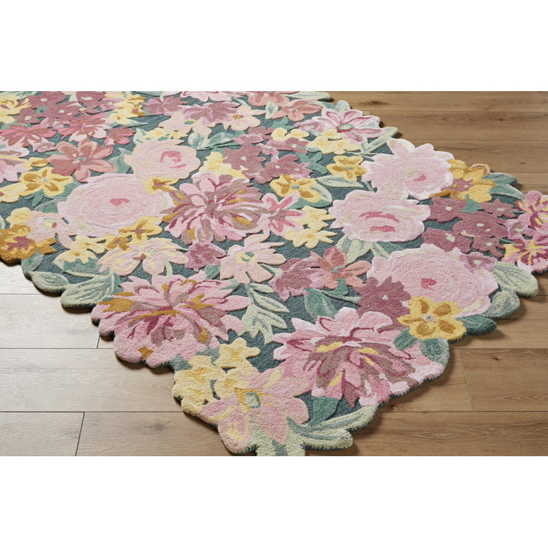 House of Hampton® Jaquasia Hand Tufted Floral Rug | Wayfair