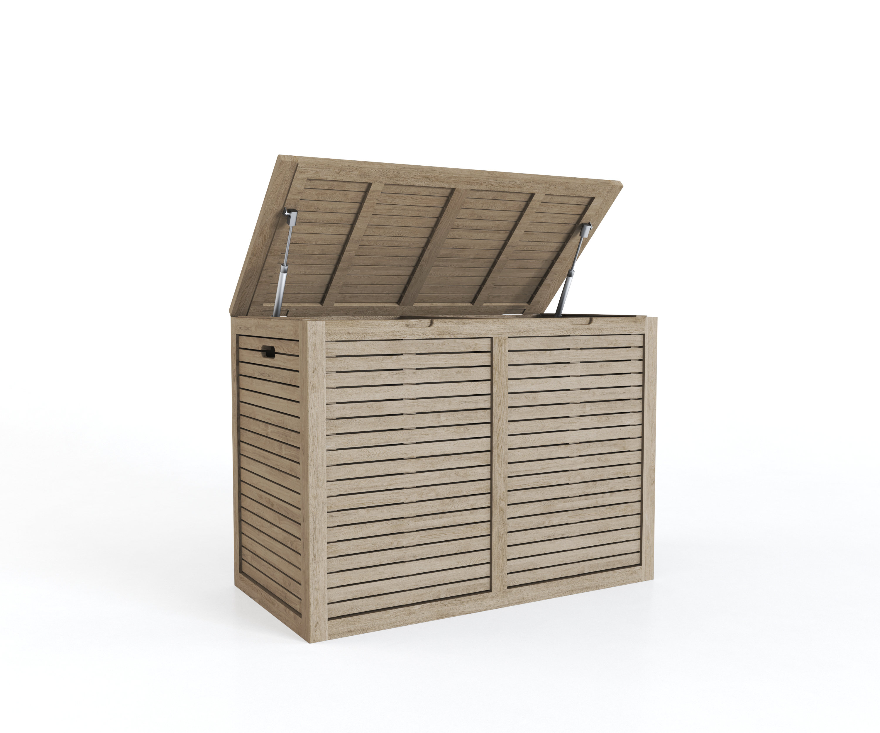 Aqua Teak Manada Mist-Shield Large-Size Double Teak Storage Chest | Wayfair
