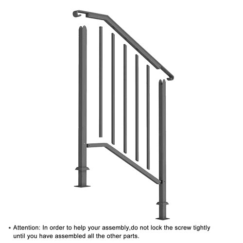 Red Barrel Studio® Fegley Metal Handrail Stair Railing & Reviews | Wayfair