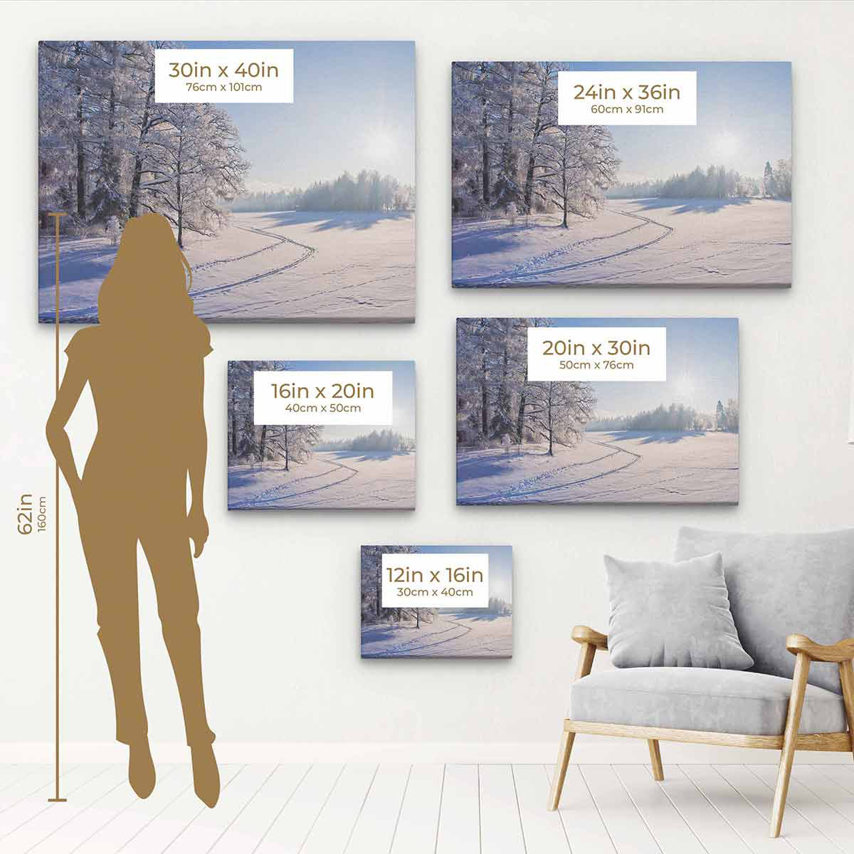 Latitude Run® Brychan White Landscape Wall Art Canvas 4623 On Canvas ...