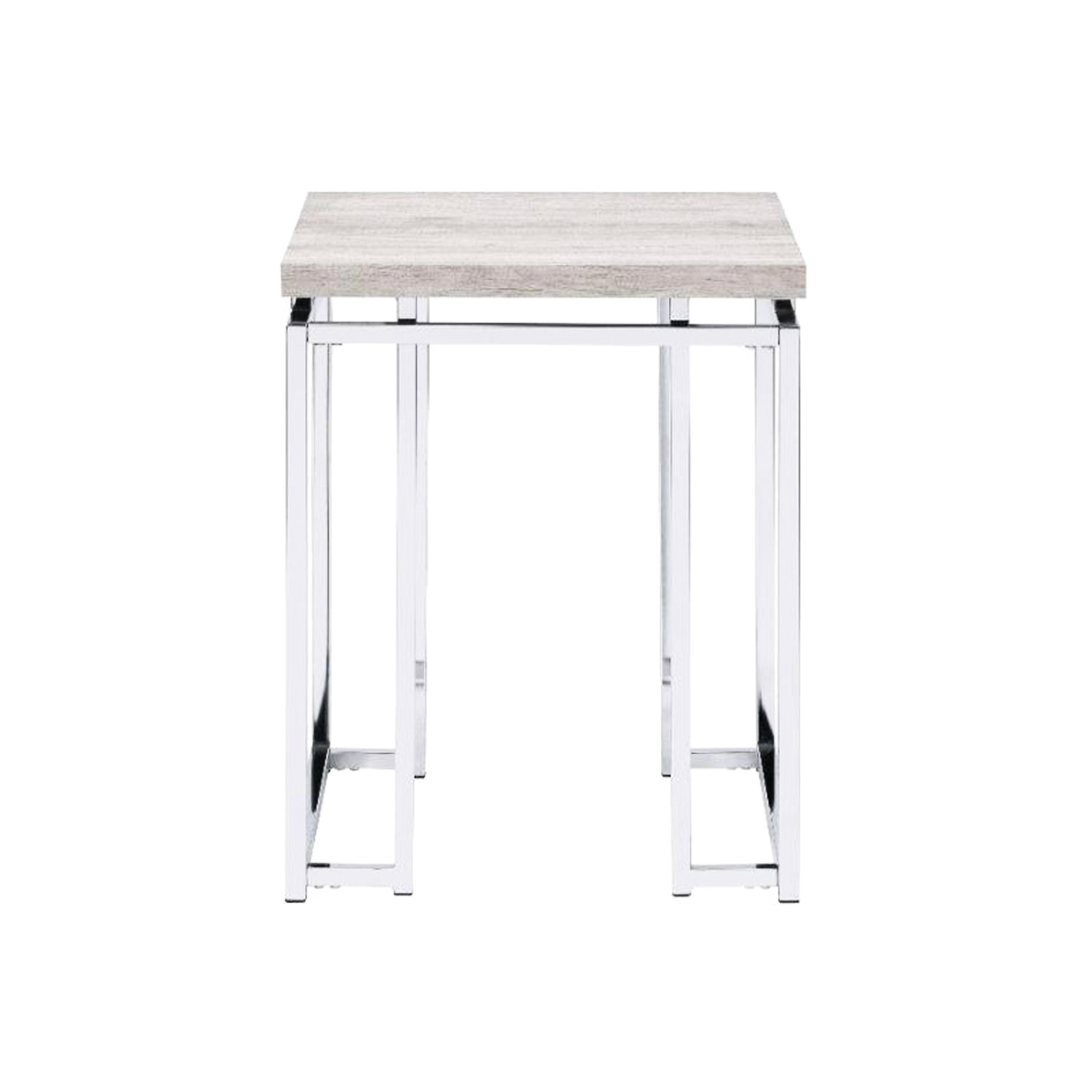 Latitude Run® Square End Table With Natural Oak Veneer On Pb, Sled Base ...