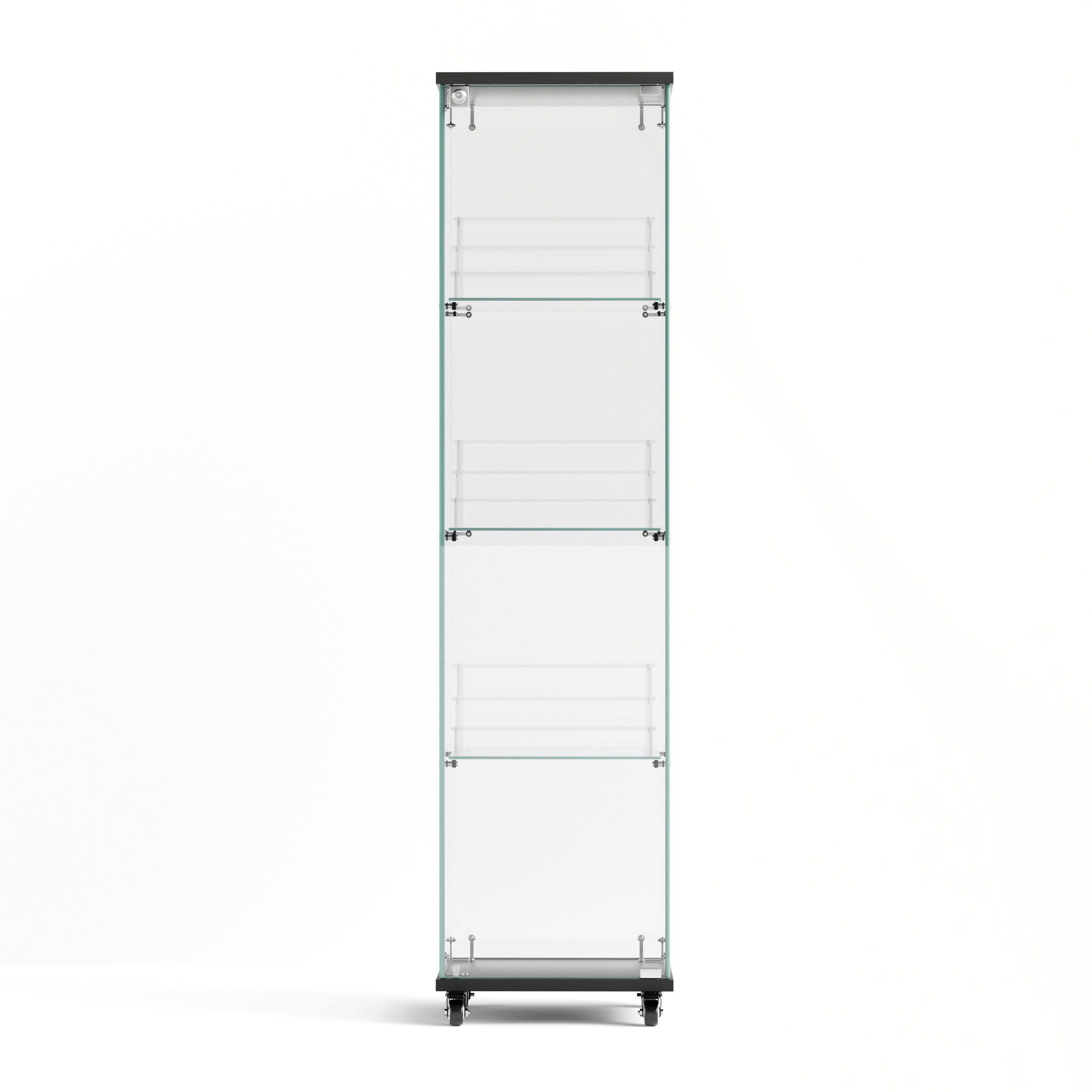 Rongeng Stylish And Functional 4 Tier Glass Display Cabinet With Lock ...
