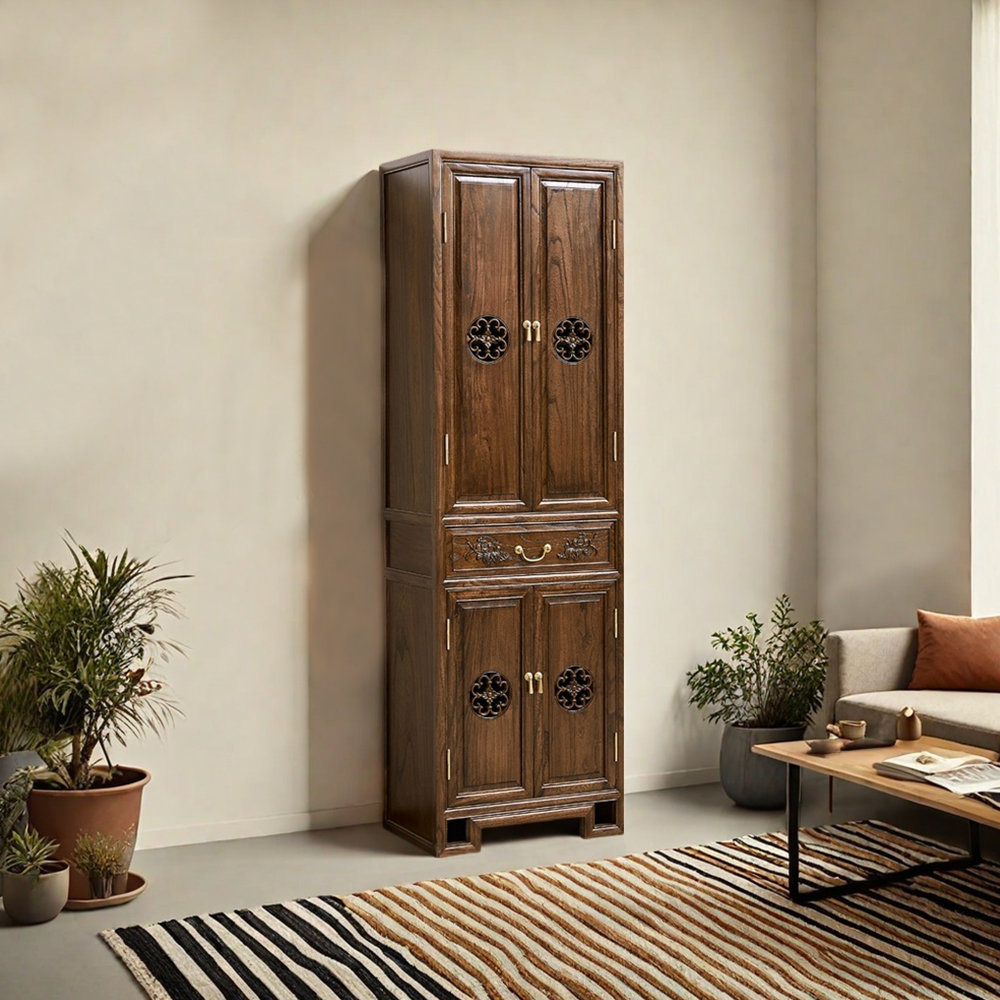 Kaoloupin New Chinese Style Solid Wood Bookcase | Wayfair