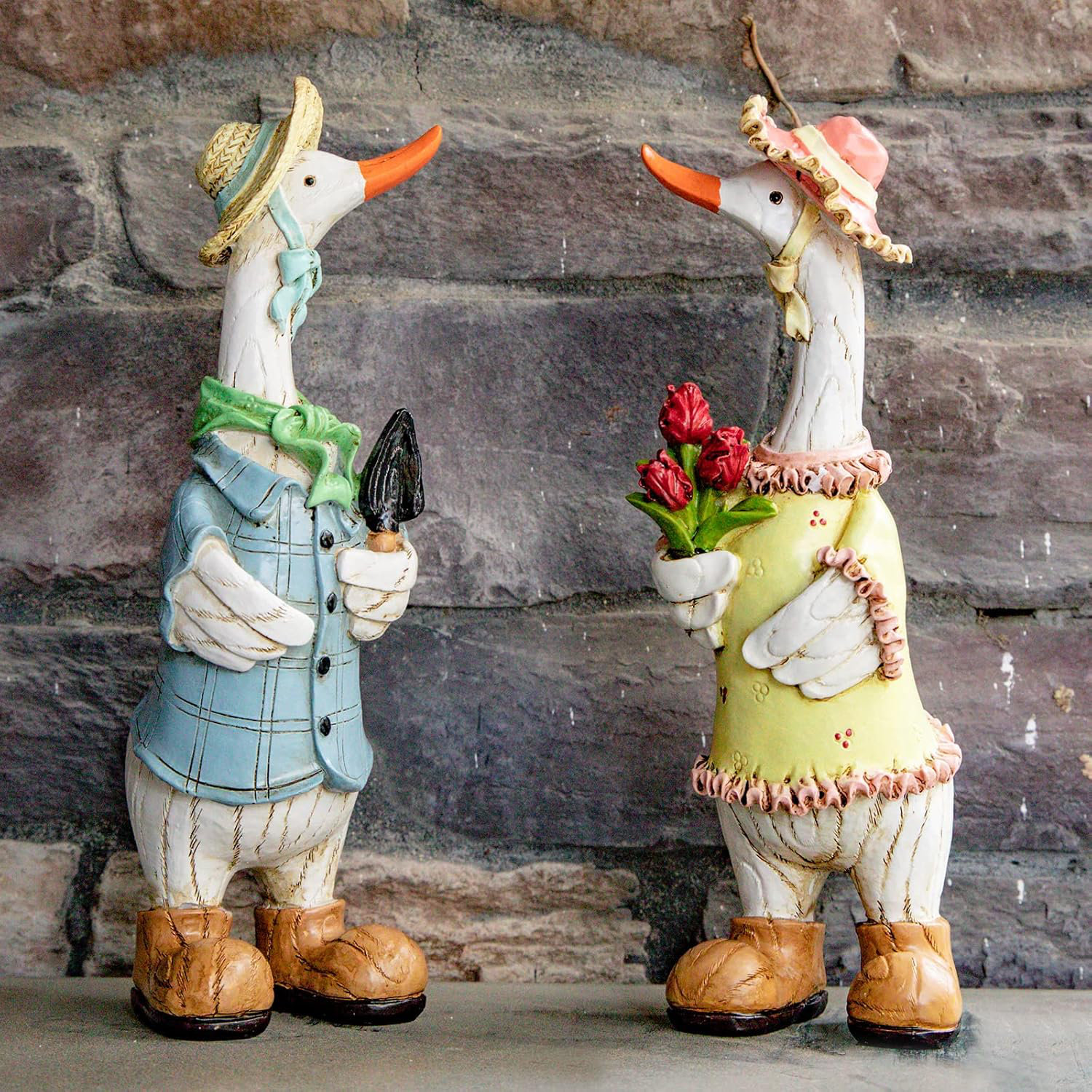 Ophelia & Co. Garden Statues Couple Duck, Funny Cartoon Duck Garden ...