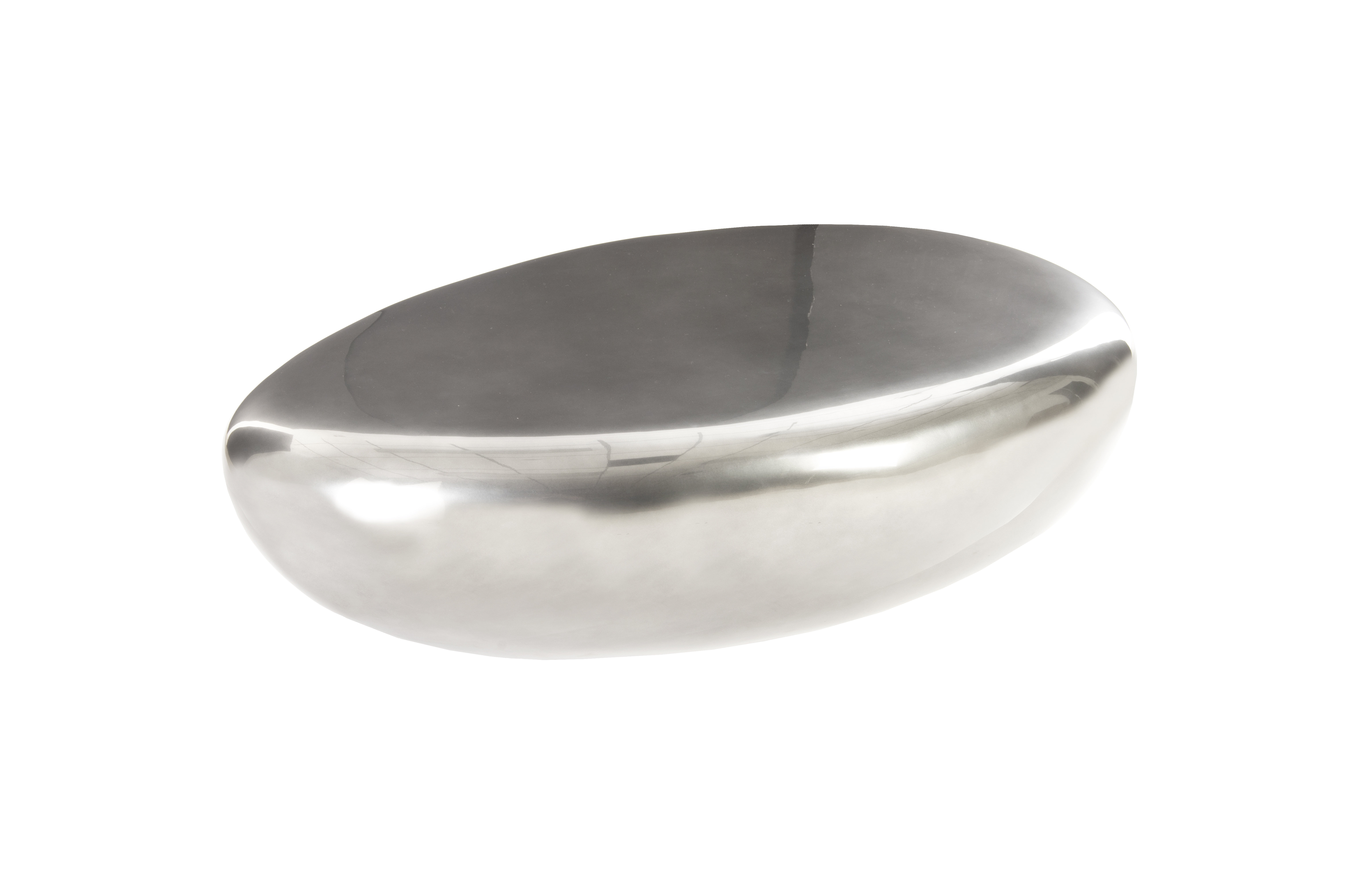 Phillips Collection Liquid Silver River Stone Solid Coffee Table ...