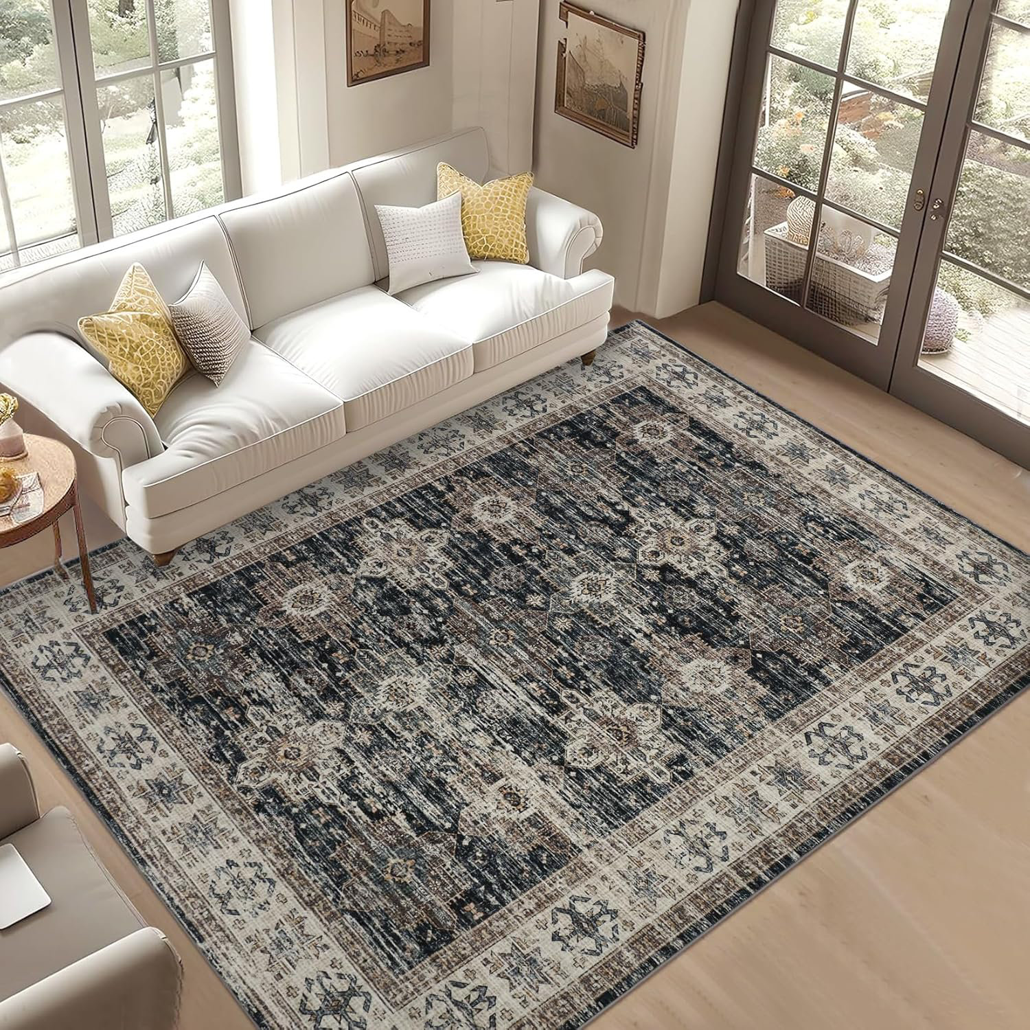 gaomon Area Rugs Washable, Soft Vintage Large Bedroom Rugs, Boho ...