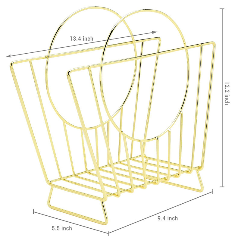 Mercer41 Earla Gold Magazine Holder Rack | Wayfair