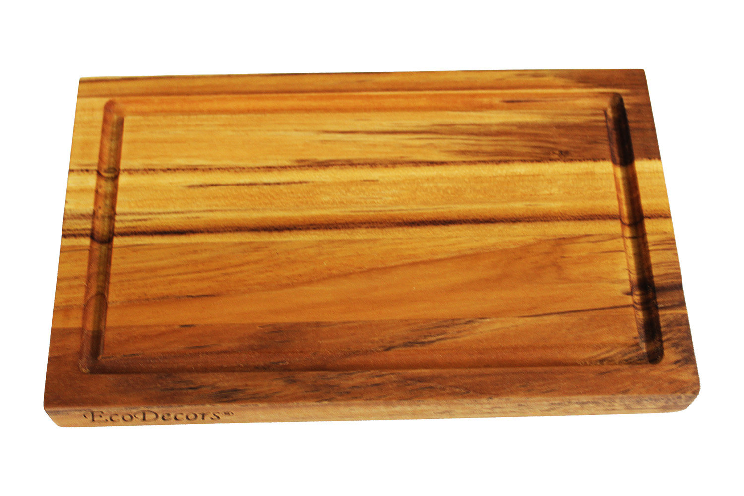 EcoDecors Reversible FSC Certified Teak Wood Edge Grain Cutting Board ...