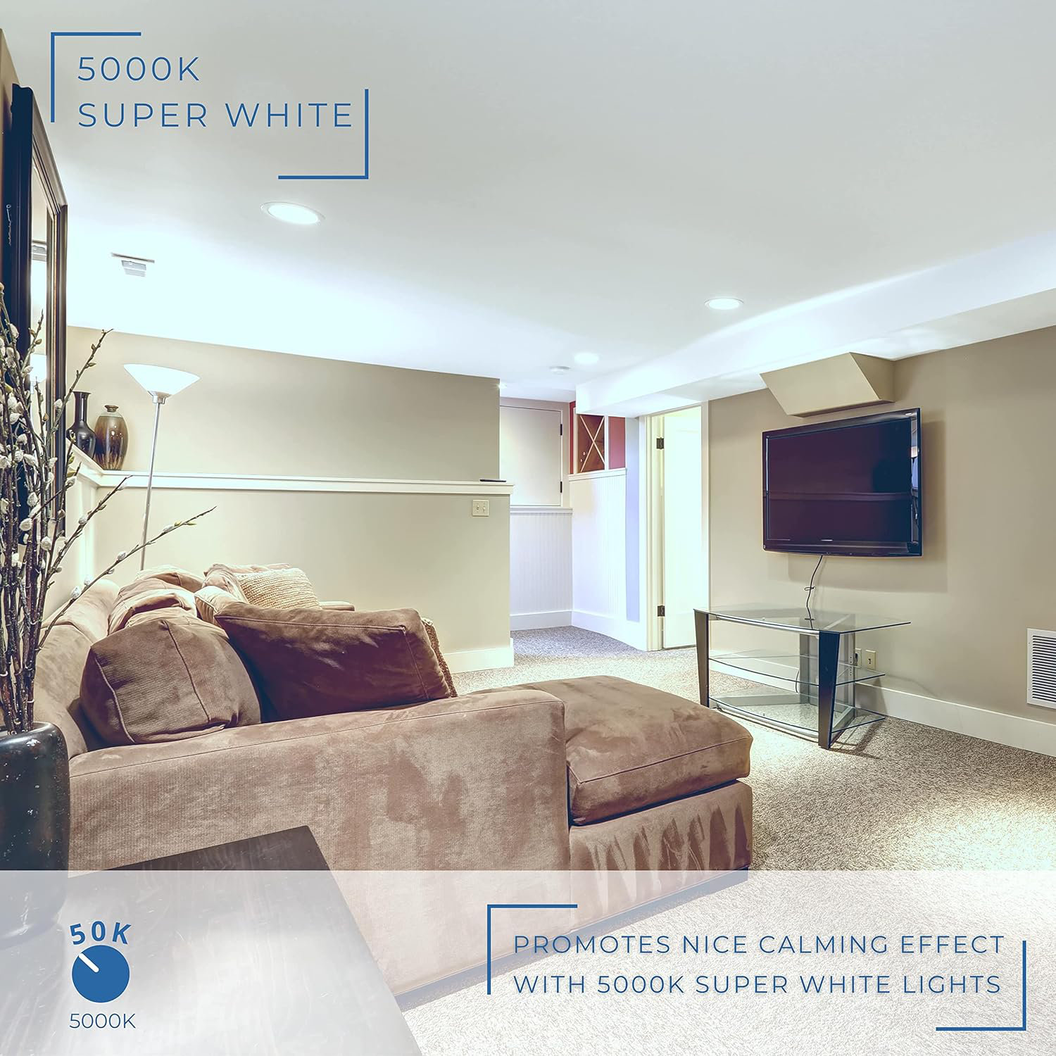 Perlglow 6'' Dimmable Air-Tight IC Rated Standard Recessed Lighting Kit ...