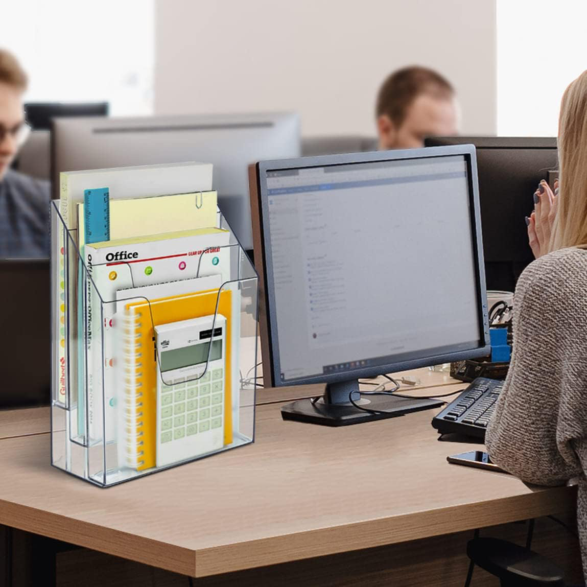 Inbox Zero Vertical Triple File Folder Holder Organizer | Wayfair.co.uk