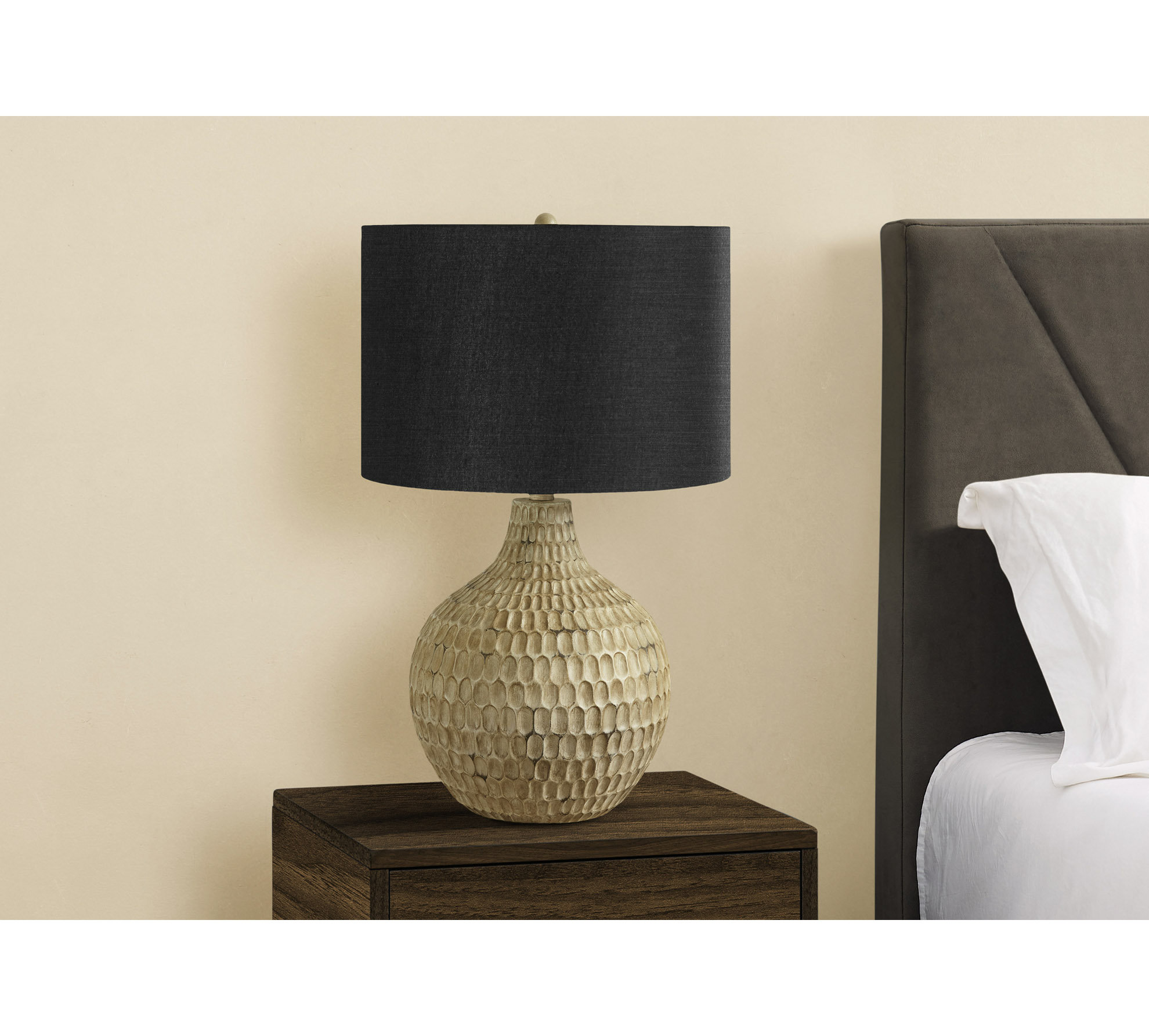 Lark Manor™ Table Lamp, Lighting, Black Shade, Brown Resin ...