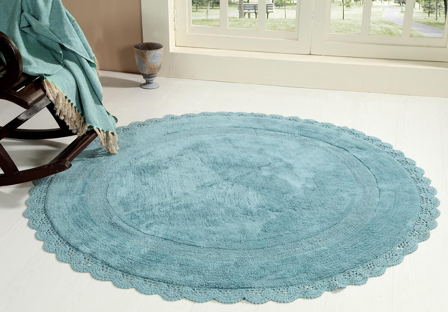 Ophelia & Co. Bullington Solid Color Handmade Hand Loomed Round 5 ...