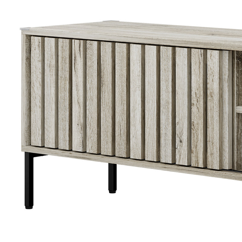 Ebern Designs 64" Vintage Entertainment Center Credenza With Sliding ...