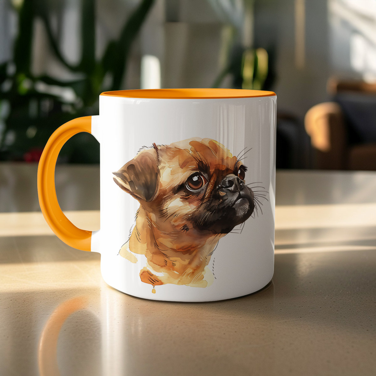 East Urban Home Set of 2 – Miniature Pinscher Watercolor Art 11oz ...