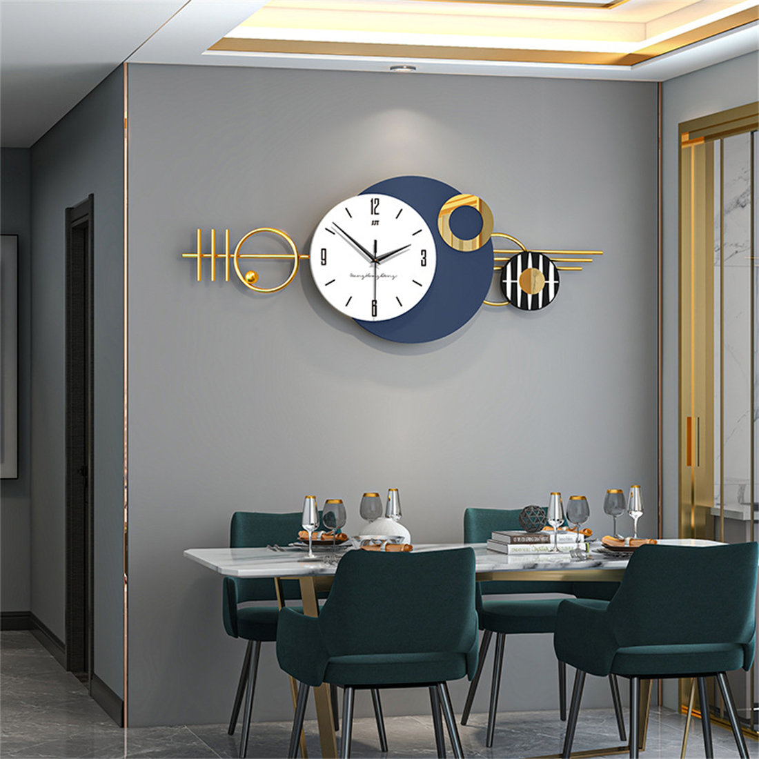 WKING Minimalist Decorative Wall Clock For Living Room, Elegant Hanging ...