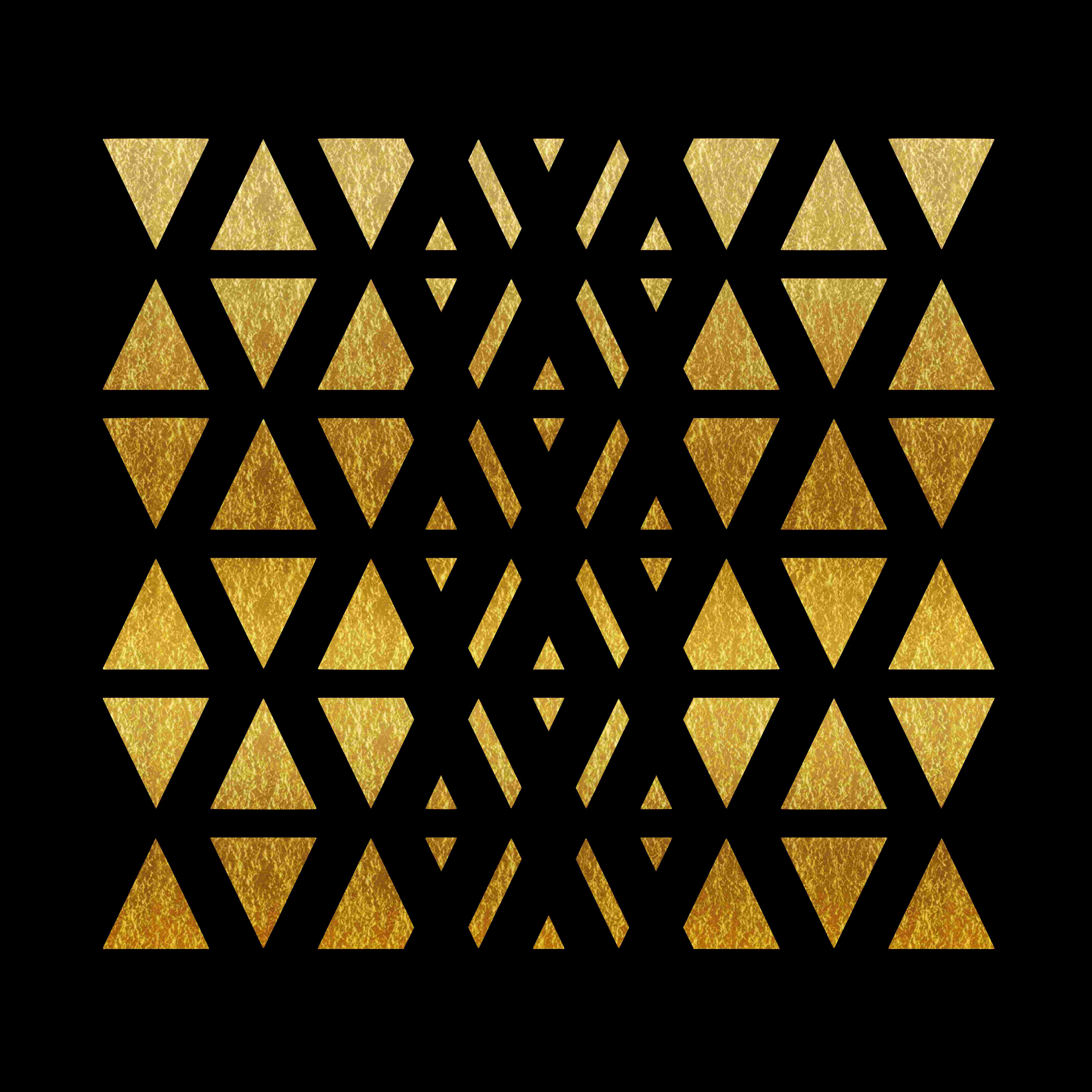 Mercer41 Gold Black Triangle Pattern 2 - Wayfair Canada