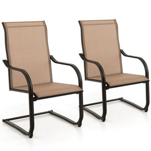 Lark Manor™ 2 Pieces C-Spring Motion Patio Dining Chairs With ...