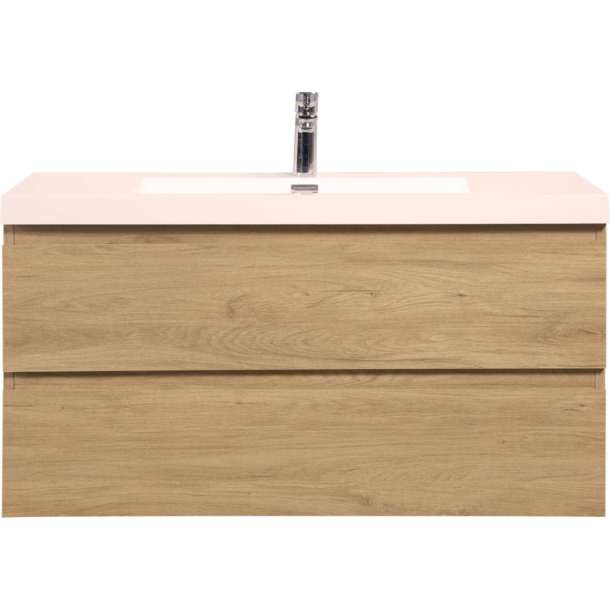 Taroo Clocks 42" Floating Bathroom Vanity with Sink, Modern Wall ...