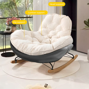 Everly Quinn Alvesta Upholstered Rocking Chair | Wayfair