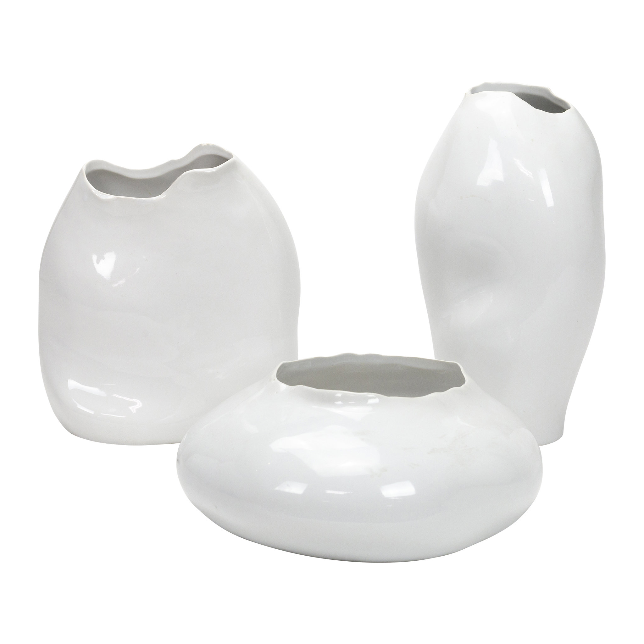 Selectives 3 Piece Minimal Vase Set & Reviews | Wayfair