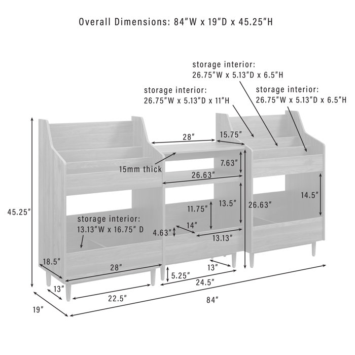 Hokku Designs Liam Multimedia Media Shelves & Reviews | Wayfair