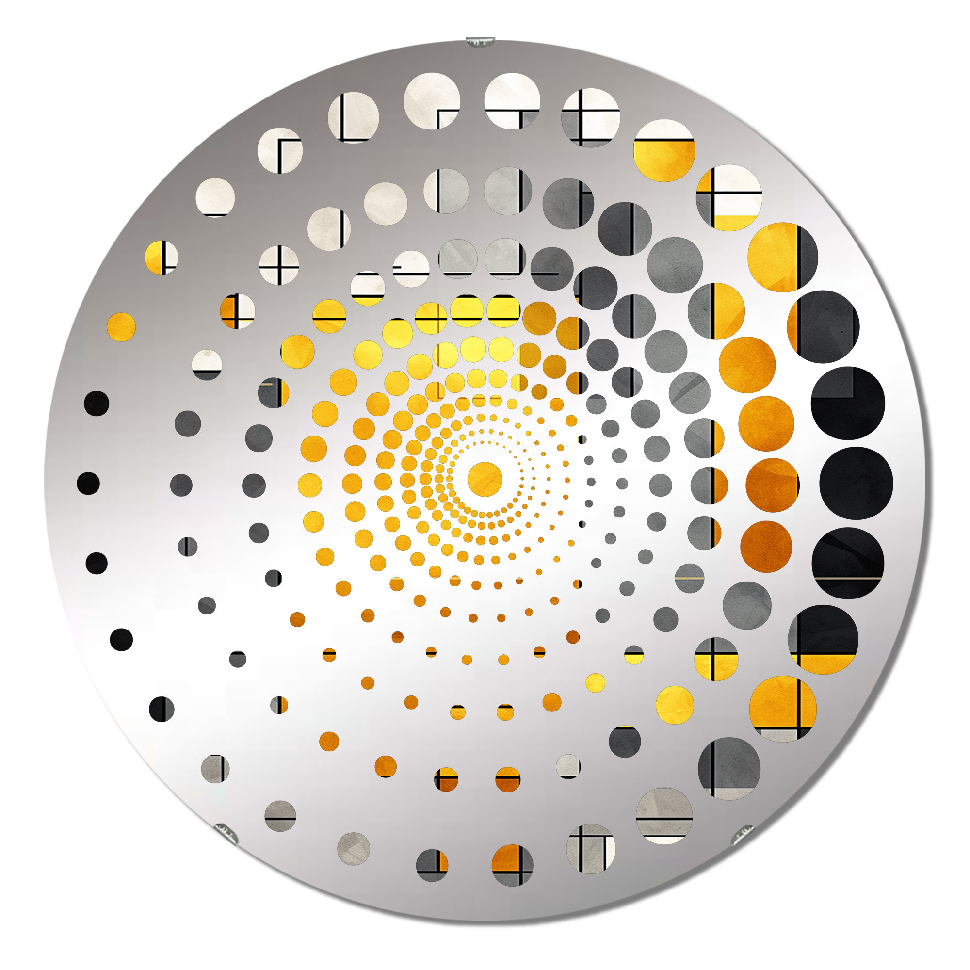 East Urban Home Battistino - Spiral Circle Wall Mirror | Wayfair