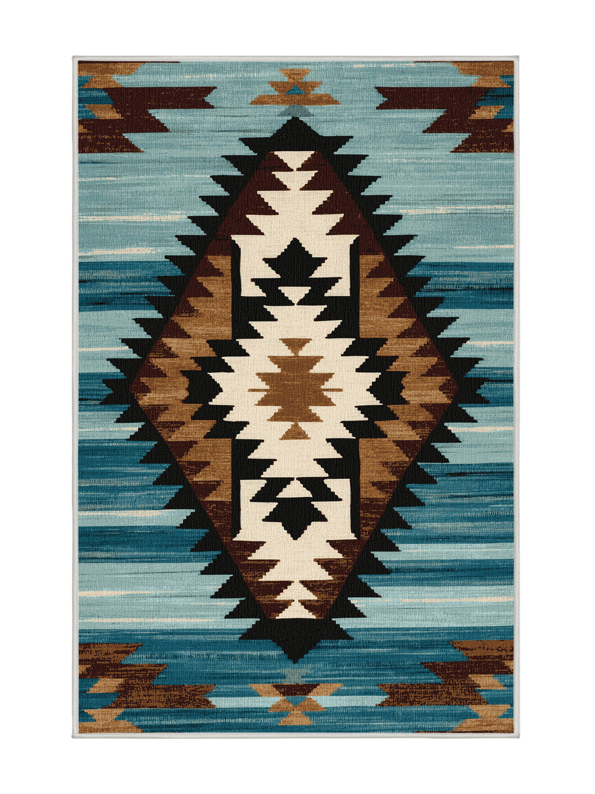 Bloomsbury Market Washable Storm Pattern Southwestern Area Rug | Wayfair