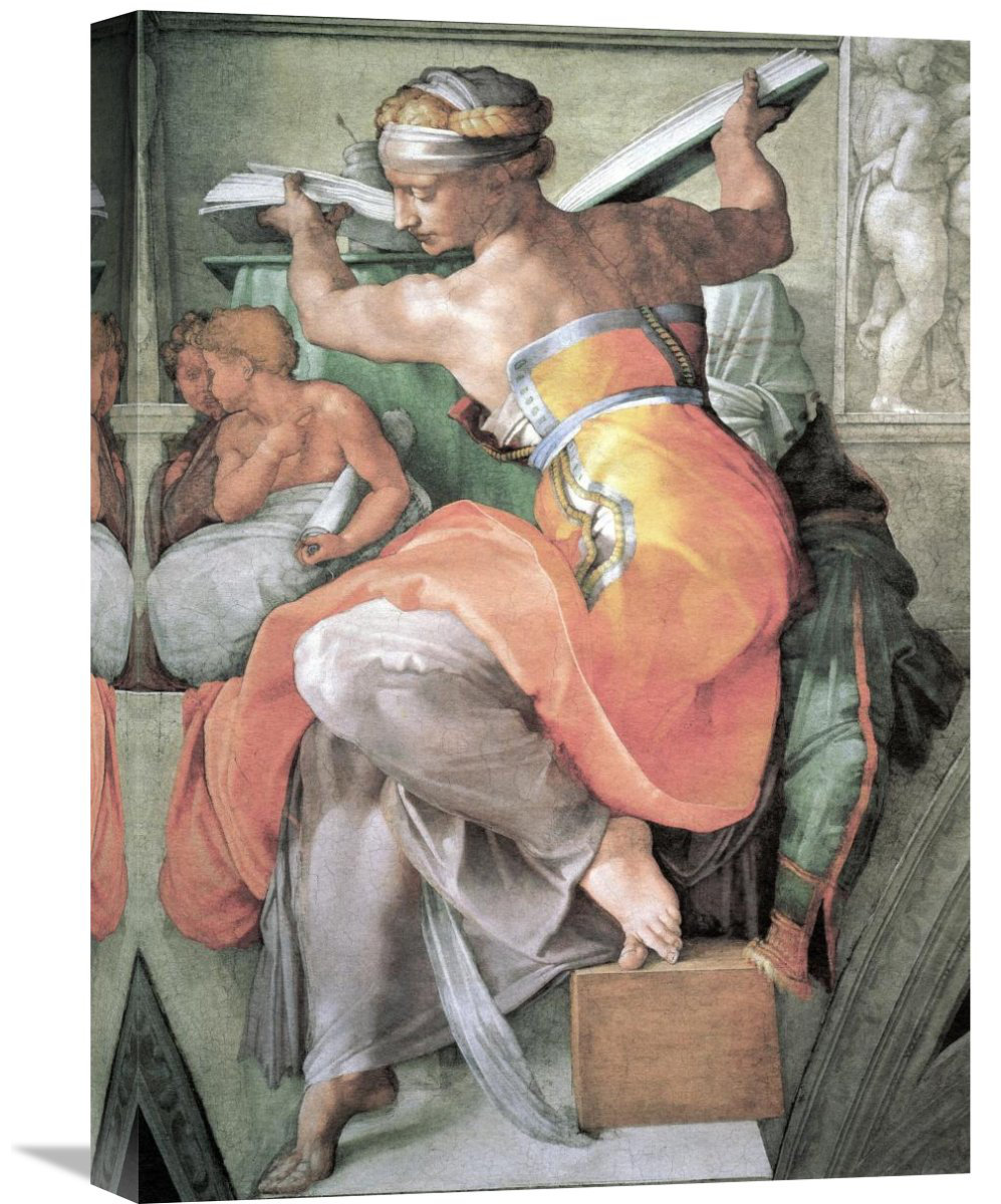 Global Gallery 'The Libyan Sibyl' by Michelangelo Painting Print on ...